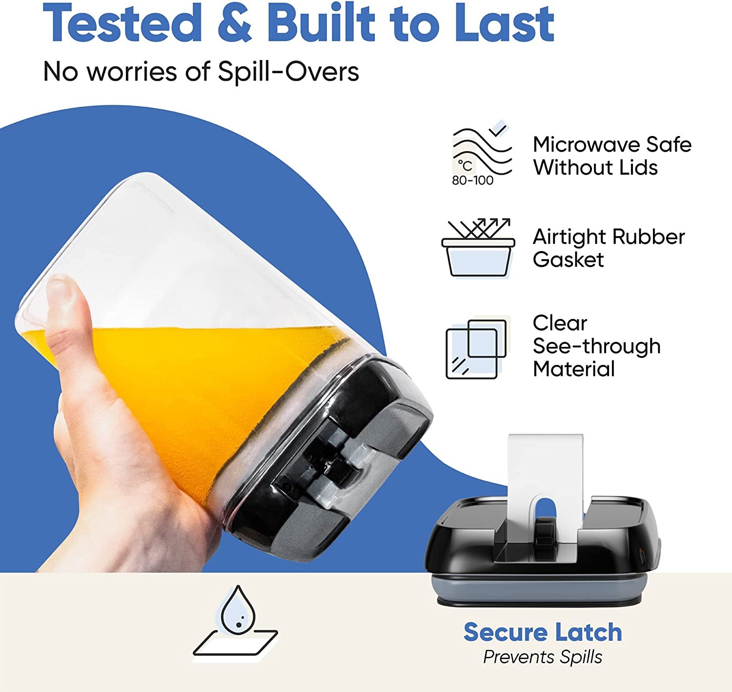 Airtight Food Storage Containers for Kitchen Pantry Organization