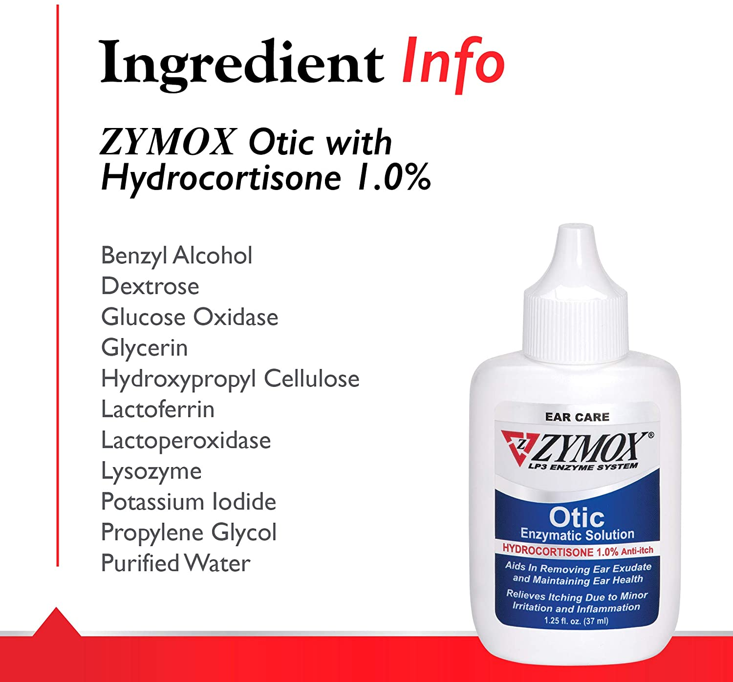 Zymox Otic Ear Solution with 1% Hydrocortisone